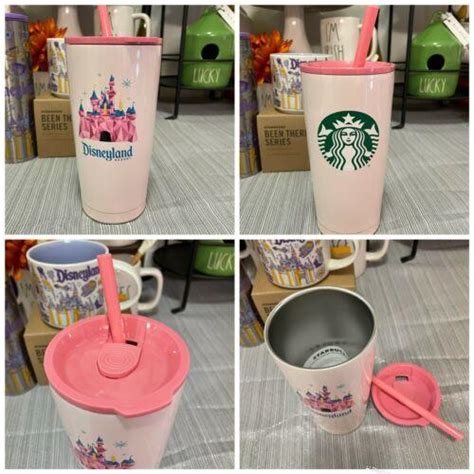 Reserved Disneyland Starbucks Pink And Purple Tumblers And Mug Nwt