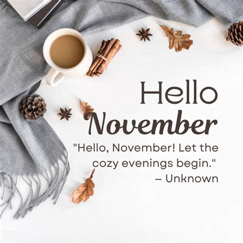 Hello November Quotes To Inspire And Welcome The Month • Sandjest Ts