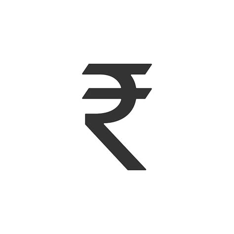 인도 루피 기호 벡터 아이콘 프리미엄 벡터