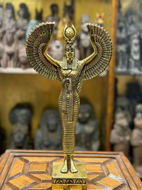 New Handmade Egyptian Maat Statue Gold Leaf Etsy
