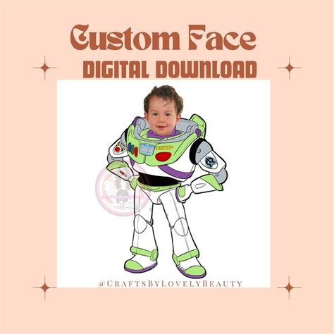 Custom Buzz Lightyear Face Portrait Personalized Face Added On Buzz