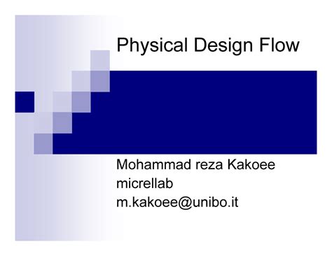 Pd Flow Pd Analysis Needed Docs Bedded Gone To The Physical Design Flow Mohammad Reza Kakoee