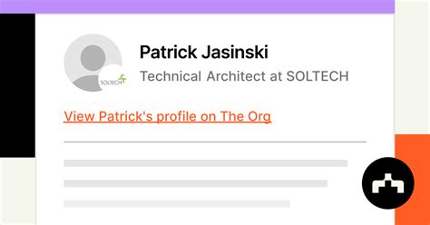 Patrick Jasinski Technical Architect At Soltech The Org