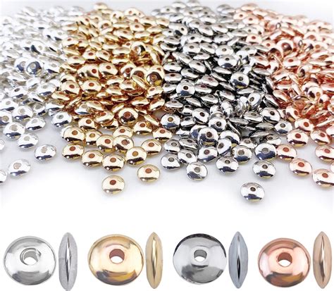 200pcs 8mm Flat Round Rondelle Spacer Beads Disc Spacers