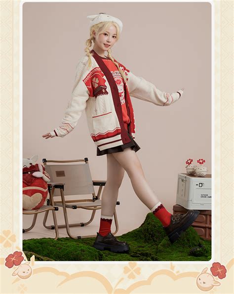 Genshin Impact Klee Theme Impression Series Knit Cardigan Kumagame Shop