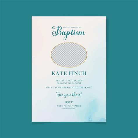 Premium Vector Cute Flat Design Baptism Template