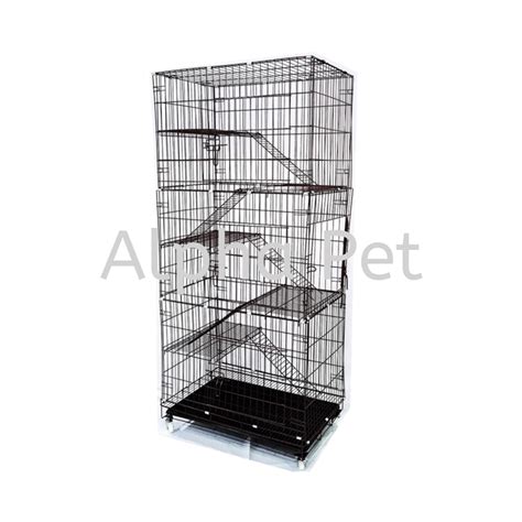 1 Layer Cat Cage Large Plastic Platform Open Top With Ladder Alpha
