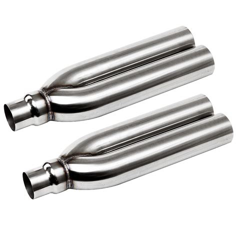 2 Pieces 25 3 Inletoutlet Blastpipes Exhaust Stainless Universal