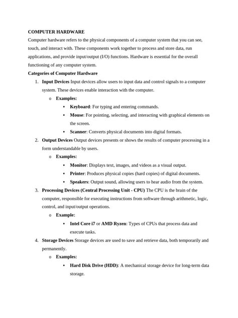computer hardware pdf