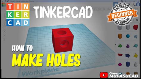 Tinkercad How To Make Holes Youtube