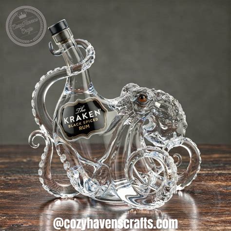 Kraken Black Spiced Rum Octopus Decanter Whiskey Bottle Limited Edition