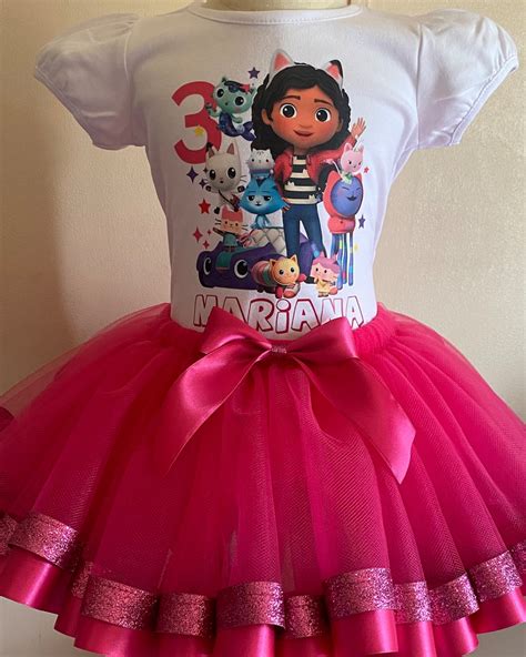 Gabbys Dollhouse Tutu Outfit Birthday Set Tutu Birthday Set Etsy