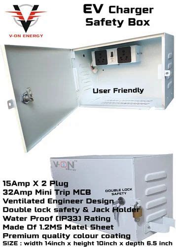 Water Resistance Ev Charging Safety Box Personal Ev Charging Station