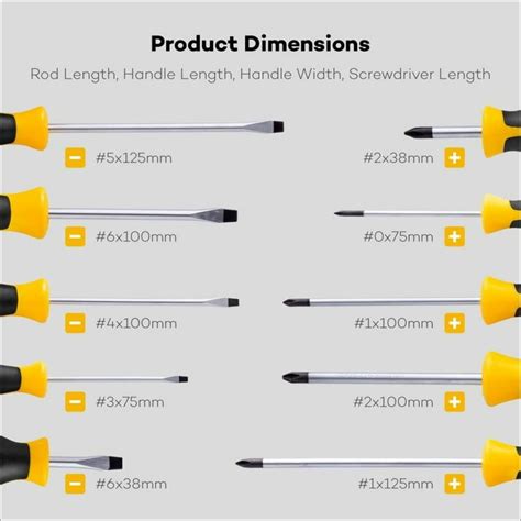 Phillips Head Screwdriver Sizes Chart At Gabrielle Gonzales Blog