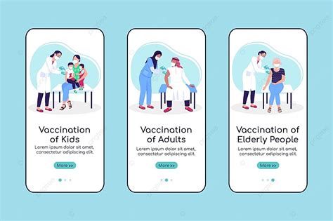 Vaccination Of Population Onboarding Mobile App Screen Flat Vector Template Banner Template