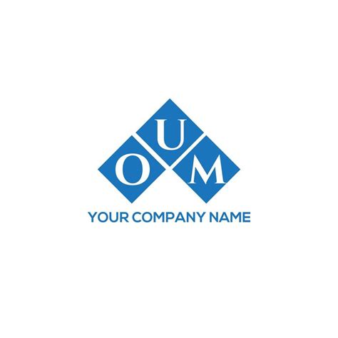 Oum Letter Logo Design On White Background Oum Creative Initials