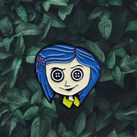 Coraline Button Eyes Horror Movie Style Enamel Pins Etsy