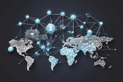 Premium Photo Networks Business Connections Technology Template