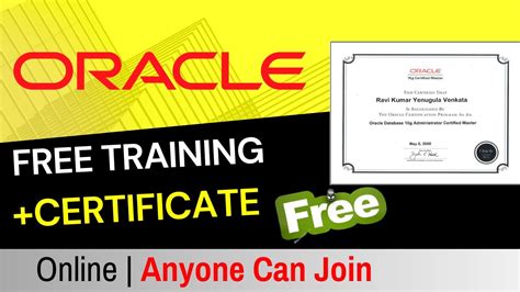 Oracle Launched New Certification Course Free Online Sql Plsql Python Official Certification