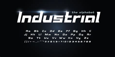 Awesome Futurism Alphabet Industrial Geometric Font Techno Type For