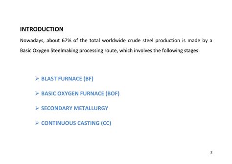 Basic Oxygen Steelmaking Bos The Processing Route Blast Furnace