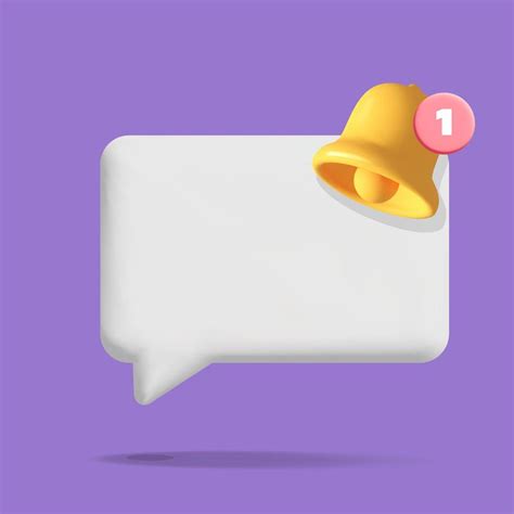 3d Vector Mockup Empty Reminder Popup Notification With Bell With New Message Illustration