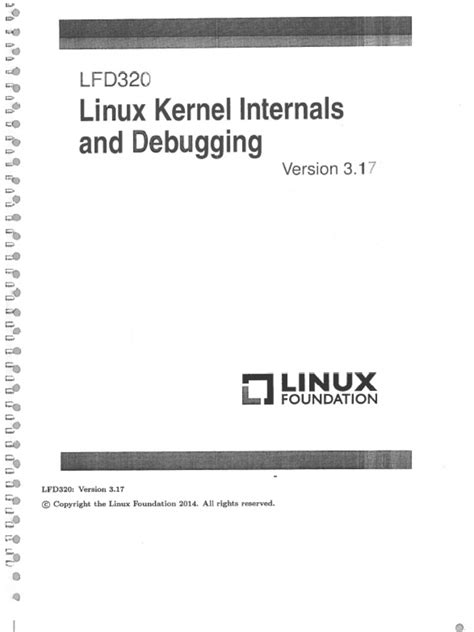 Lfd 320 Linux Kernel Internals And Debugging Pdf Free Software Computing
