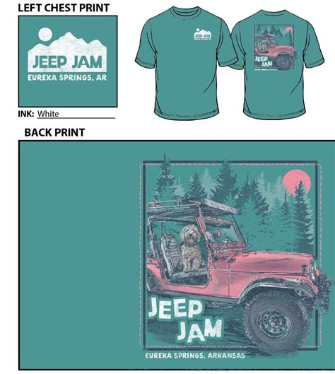 Jeep Tee Comfort Color Aqua Eureka Clothing Company
