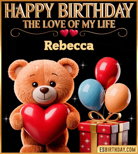 Happy Birthday Rebecca  🎂 Animated Images Wishes And Music 【27 S】