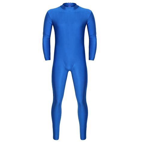 Vastwit Mens Stretchy Full Body Leotard Spandex Zentai Unitard Gymnastics Jumpsuit Sportswear