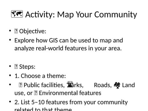 Gisactivity On Geographic Information Systemslidepptx