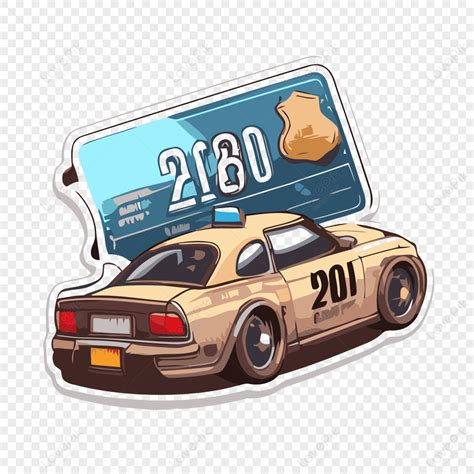 3d 경찰차 스티커 일러스트 벡터상표 Png 일러스트 무료 다운로드 Lovepik