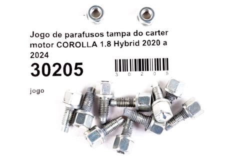 Jogo De Parafusos Tampa Do Carter Motor Corolla 1 8 Hybrid 2020 A 2024