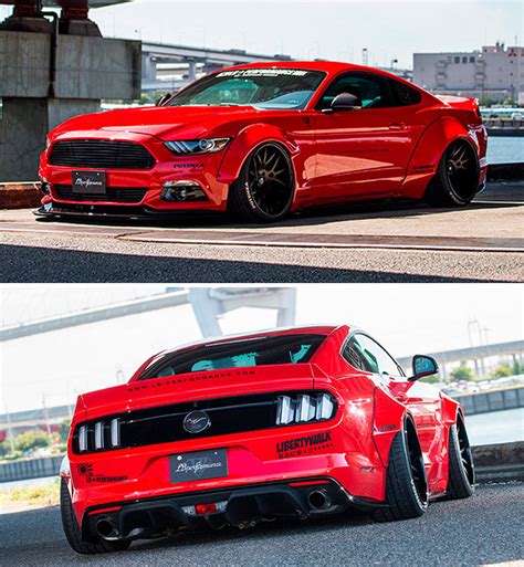 First Look At The Liberty Walk Mustang Has Signature Bolt On Fenders