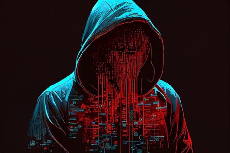 Premium Photo Hacker Man In A Dark Hood