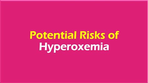 Potential Risks Of Hyperoxemia All About Cardiovascular System And
