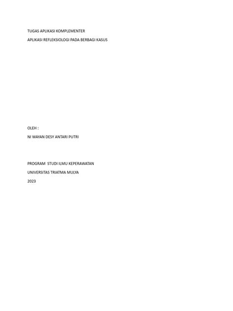Tugas Aplikasi Komplementer Pdf