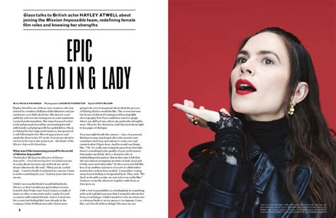 Epic Leading Lady Hayley Atwell Glass Magazine