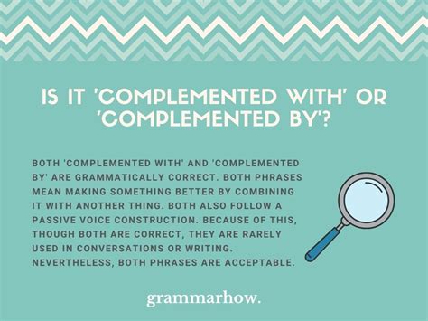 Complemented With Or Complemented By Preposition Guide