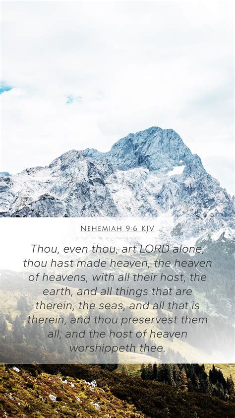 Nehemiah 96 Kjv Mobile Phone Wallpaper Thou Even Thou Art Lord