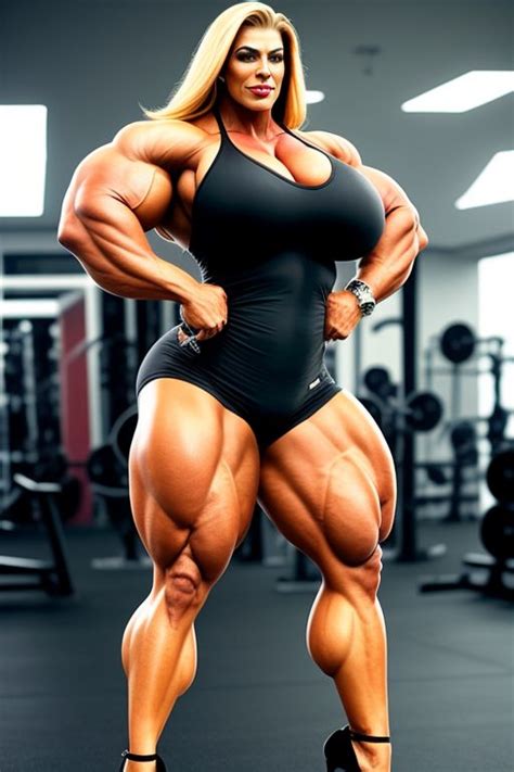 Giant Female Bodybuilder With 17 By Goddessofmusclefan On Deviantart