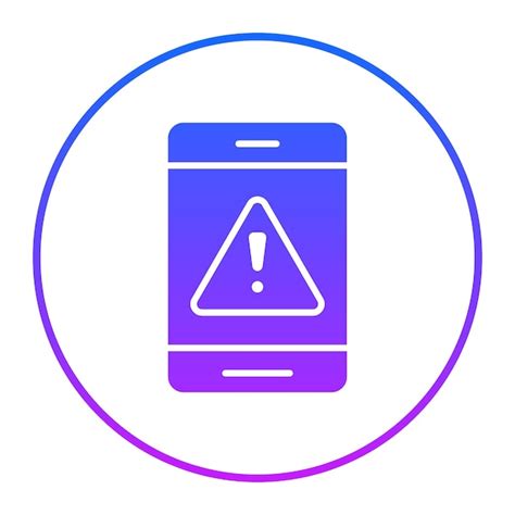 Premium Vector Mobile Warning Vector Illustration