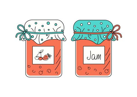 Premium Vector Set Jam Jars Icons
