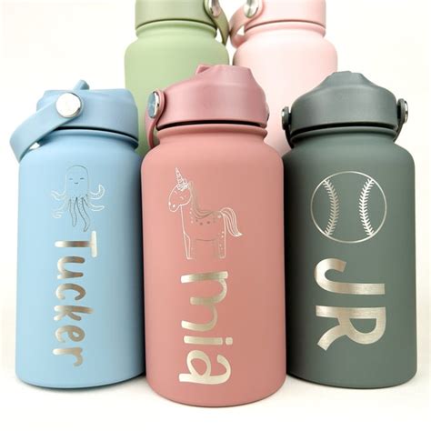 Cute Girls Water Bottle Etsy