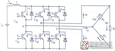 电路分析：三相全桥式逆变器应用原理电路图 面包板社区