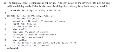 solved with the d latch module you just created construct a