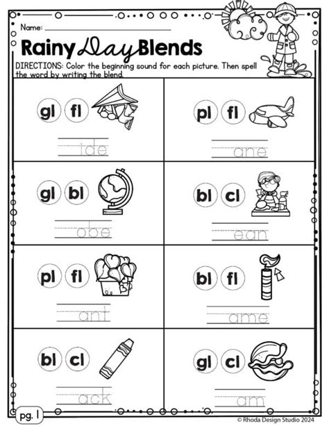 Consonant Blend Coloring Pages [2025]