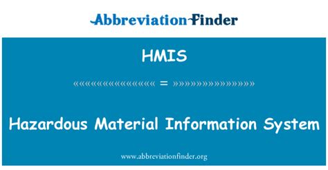 Hmis Significa Sistema De Informação De Materiais Perigosos Hazardous