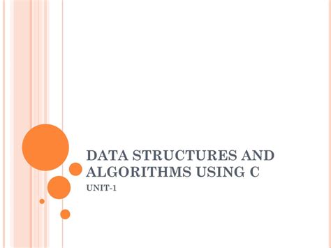 Ppt Data Structure Unit 1 Powerpoint Presentation Free Download Id