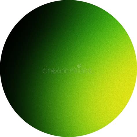 Green And Yellow Gradient Circle With A Grainy Texture Stock Image